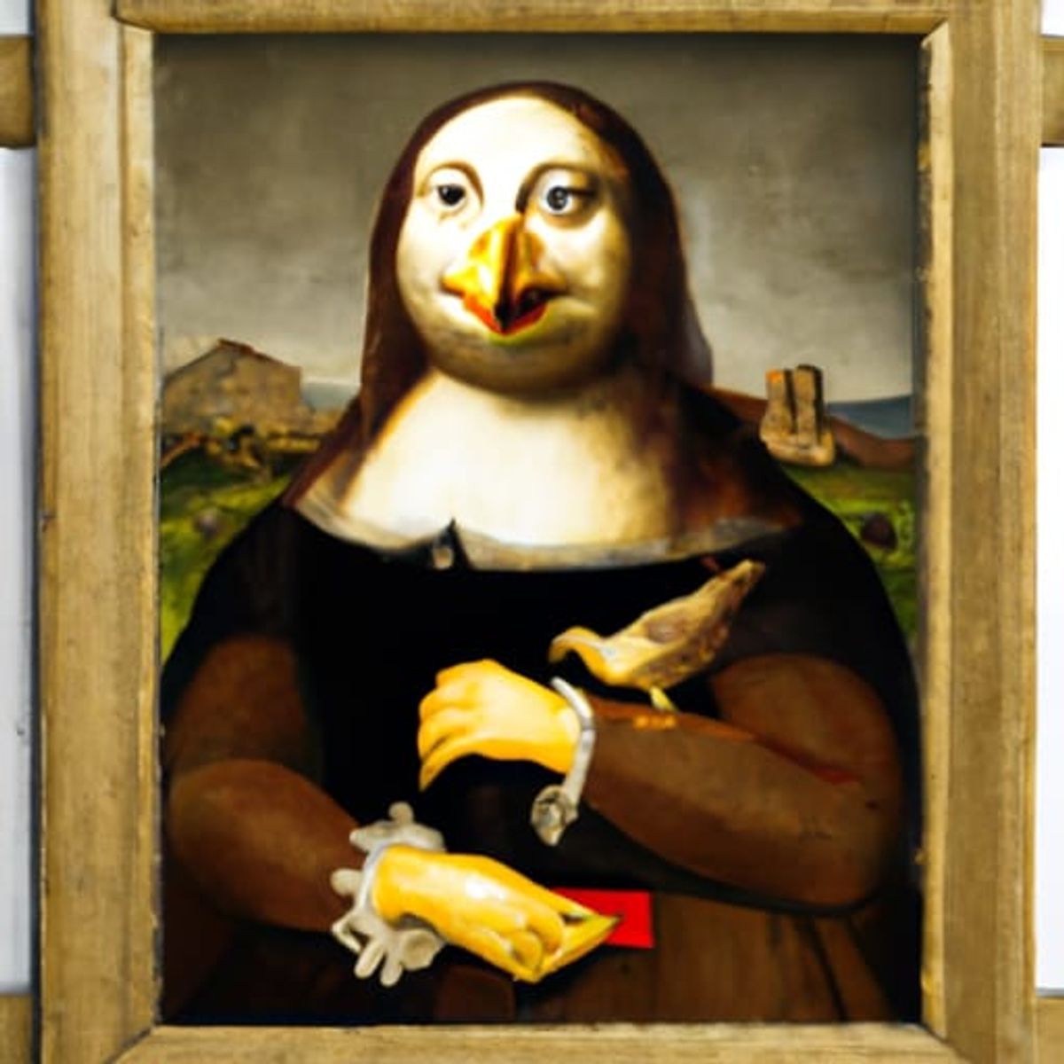 Chicken Mona Lisa painted by Leonardo da vinci - AI Generated Artwork ...