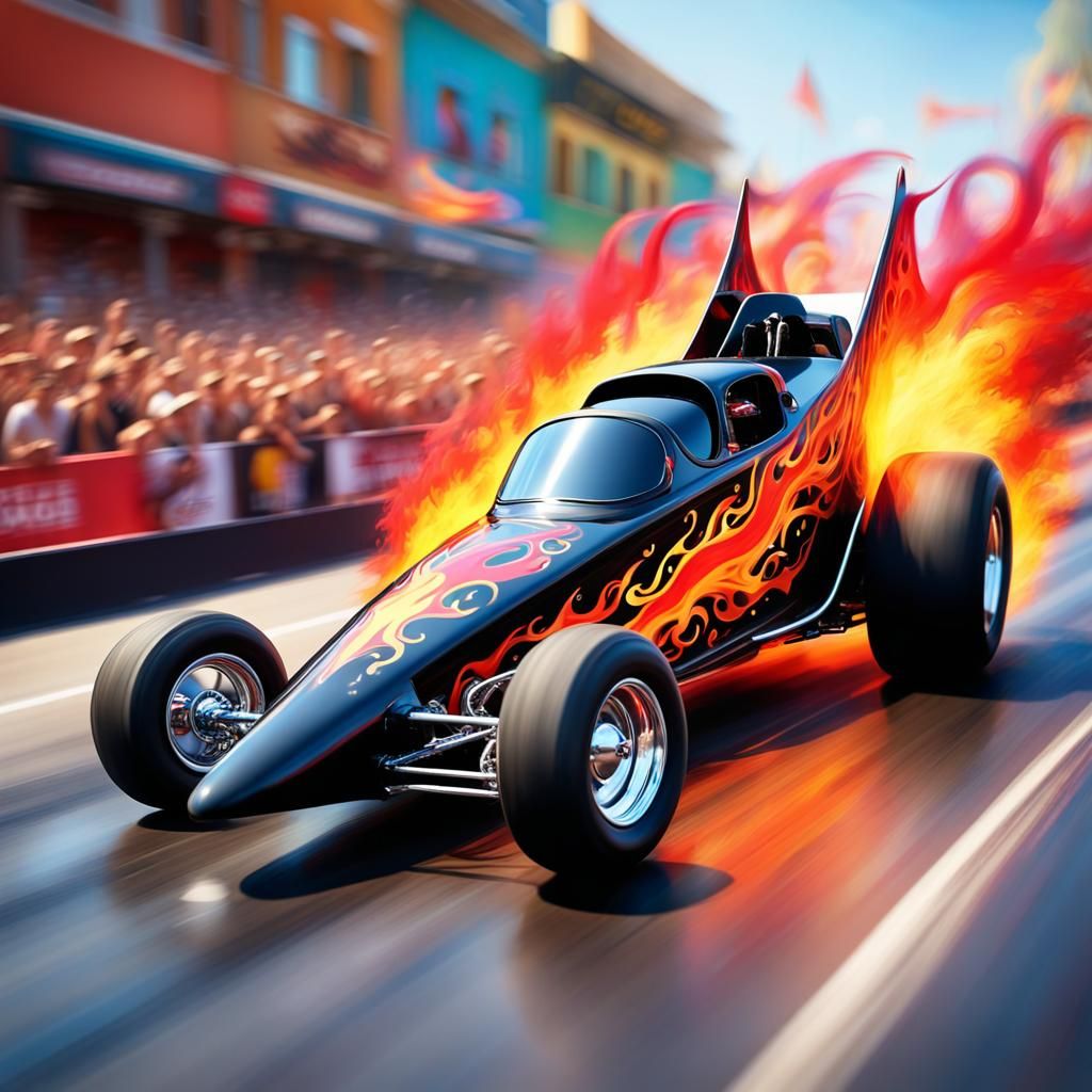Firebird dragster race - AI Generated Artwork - NightCafe Creator