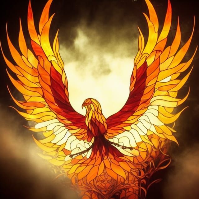 Glass Phoenix - AI Generated Artwork - NightCafe Creator