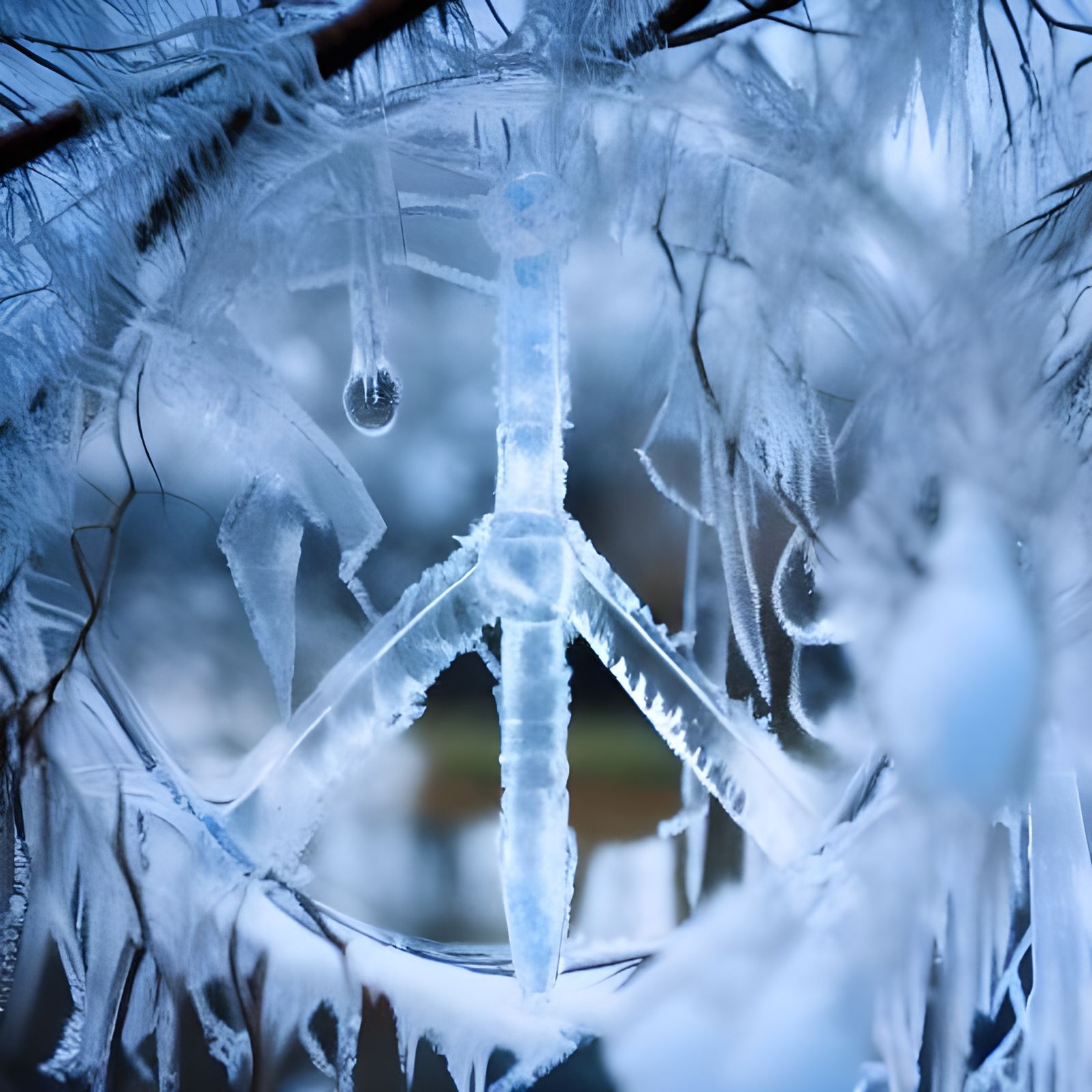 Frozen Peace Sign - AI Generated Artwork - NightCafe Creator