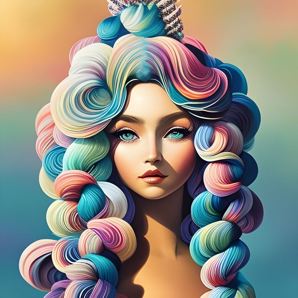 Yarn Haired Doll - AI Generated Artwork - NightCafe Creator