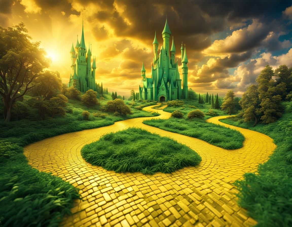 The Yellow Brick road to Emerald City - AI Generated Artwork ...