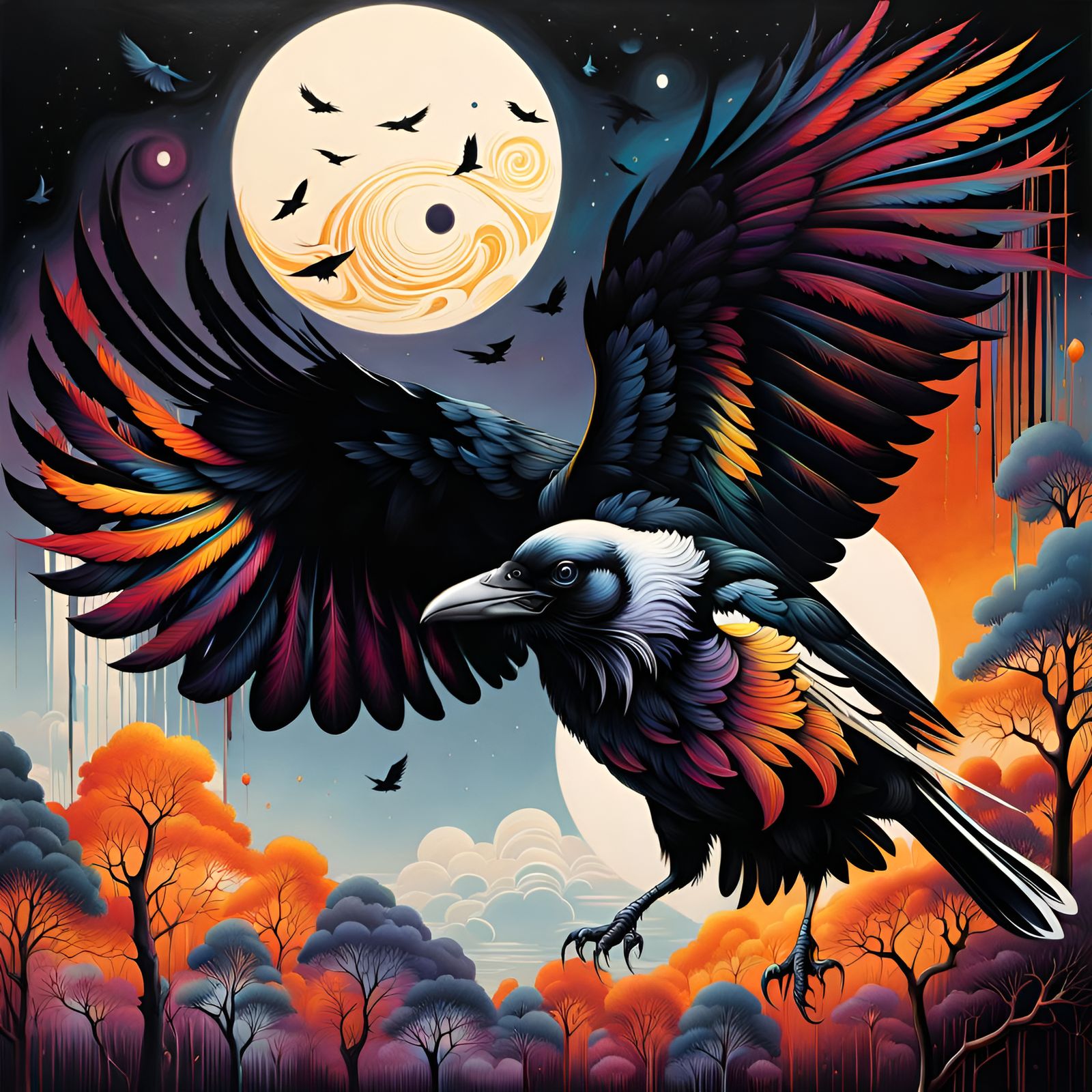 Crow - AI Generated Artwork - NightCafe Creator