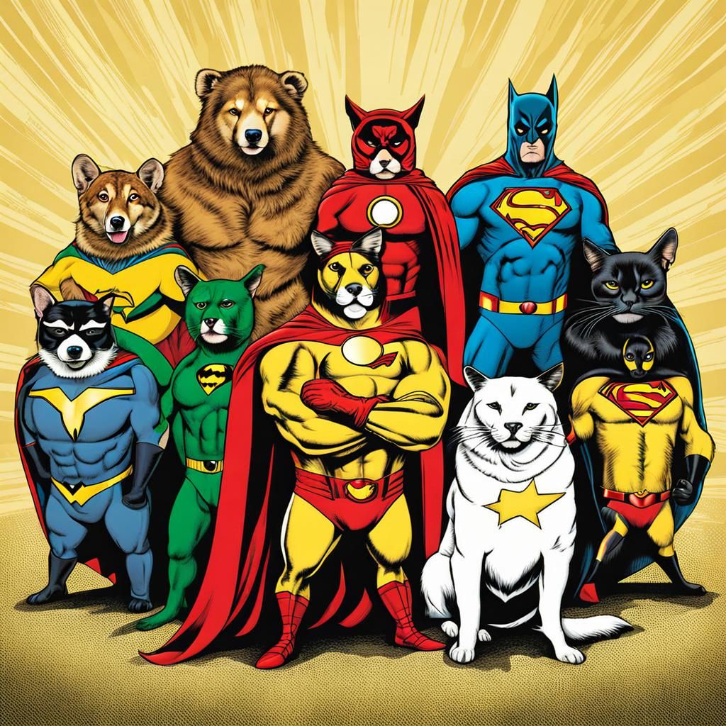 Animal superheroes. - AI Generated Artwork - NightCafe Creator