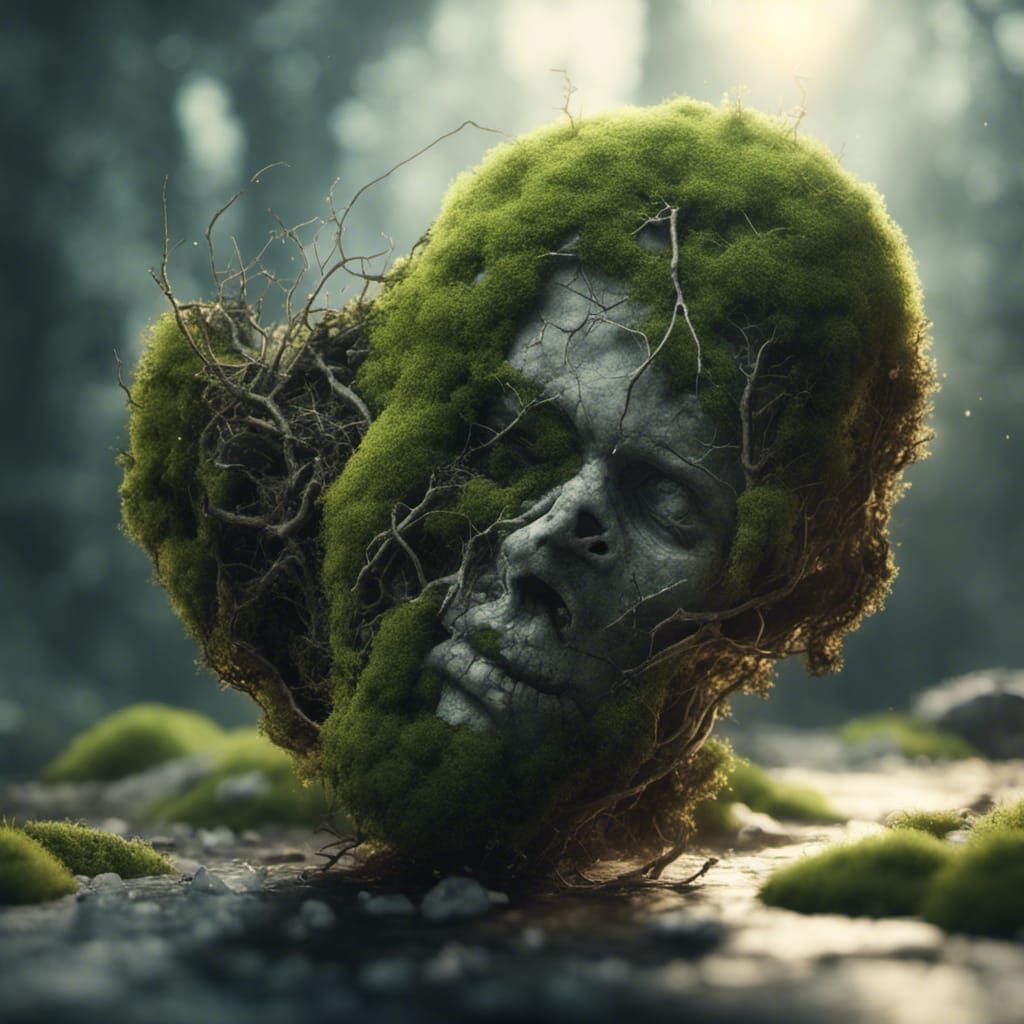 Broken anatomy of human in moss - AI Generated Artwork - NightCafe Creator