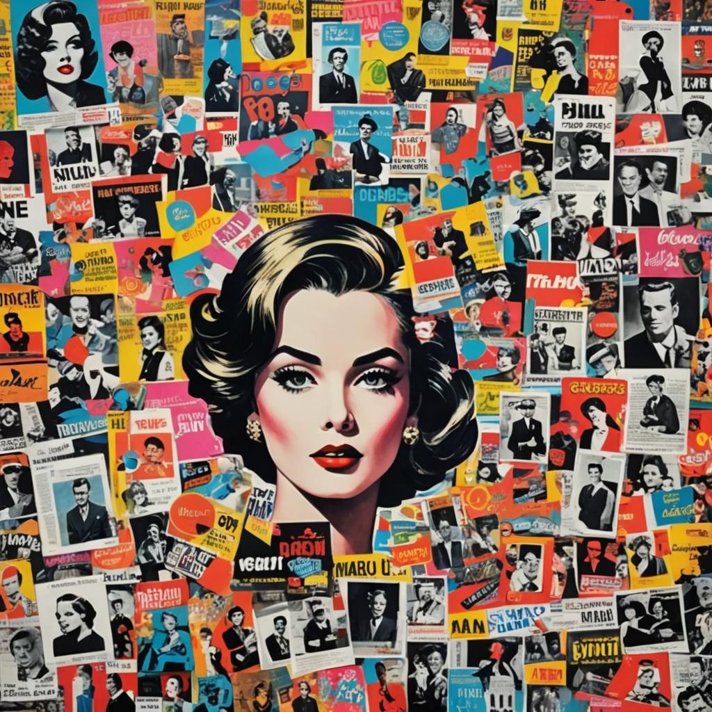 Pop art collage - AI Generated Artwork - NightCafe Creator