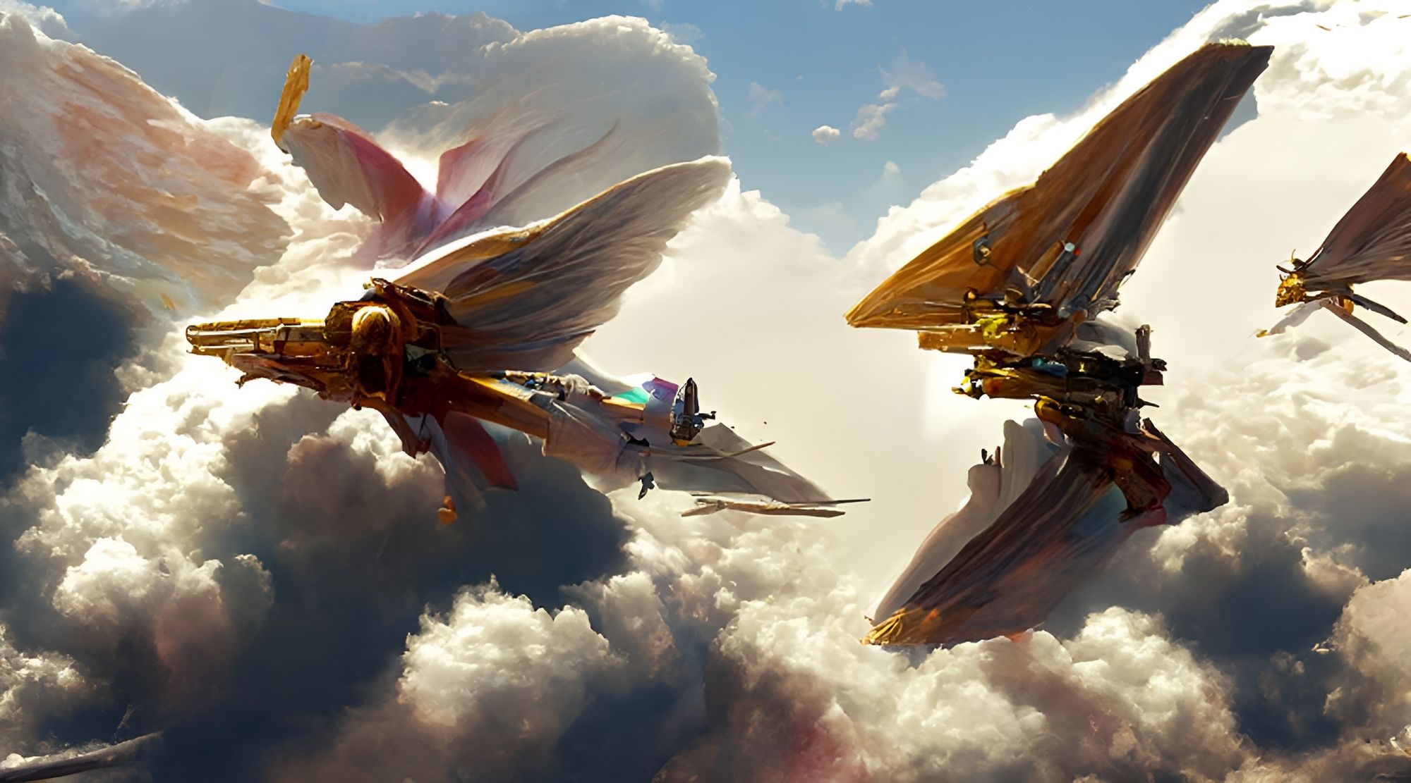 Destiny Angel, Rhapsody Angel, Melody Angel, and Harmony Angel fly in ...