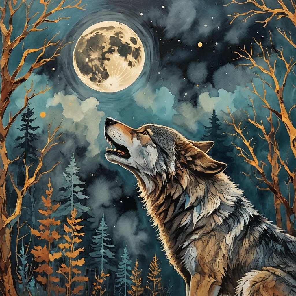 Beware the Mighty Wolf - AI Generated Artwork - NightCafe Creator