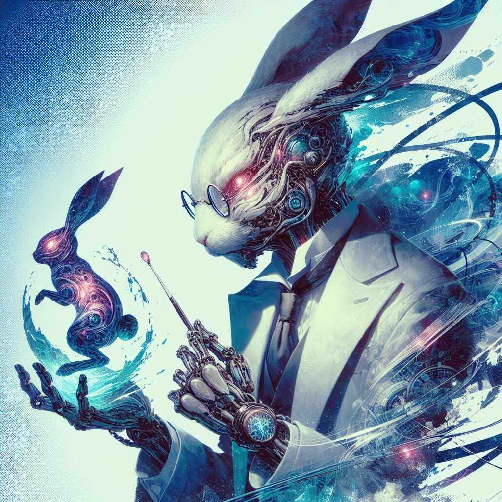 Bunny scientist - AI Generated Artwork - NightCafe Creator