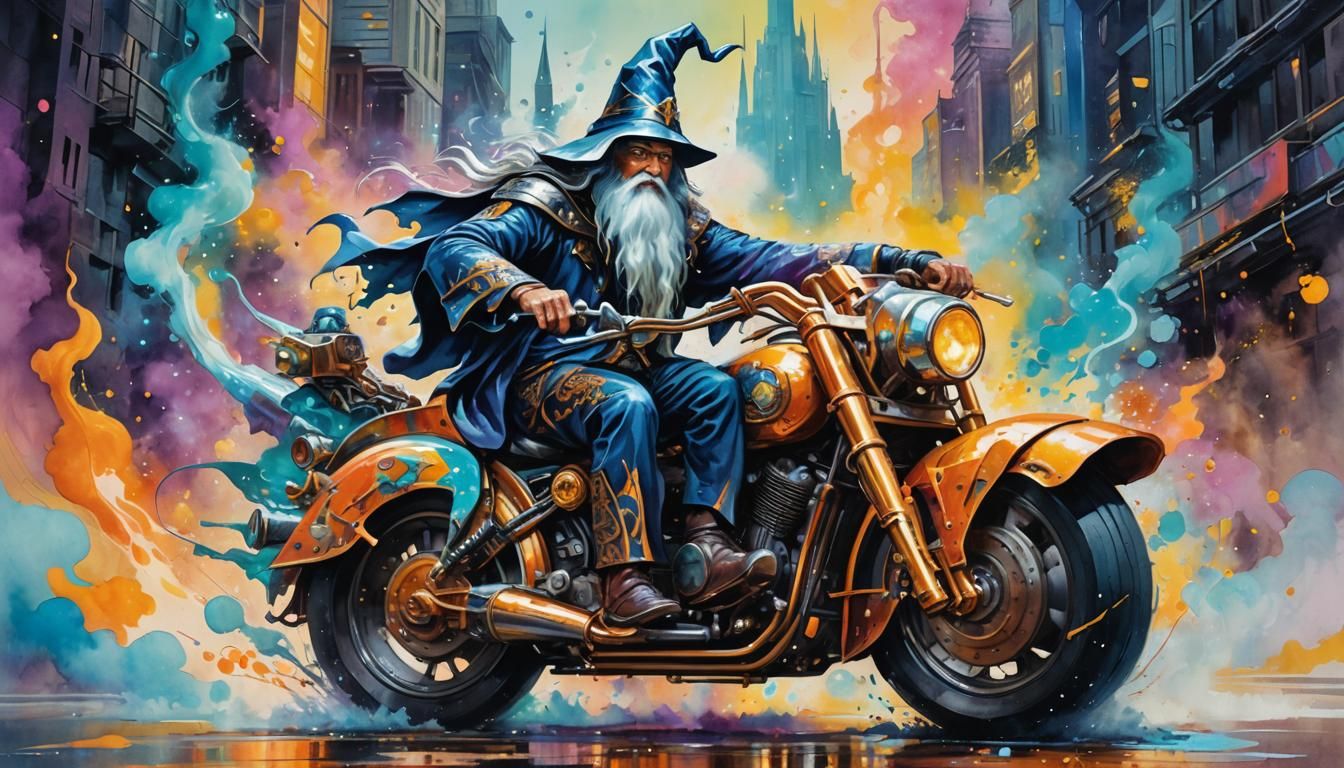 Riding Wizard (2) - AI Generated Artwork - NightCafe Creator