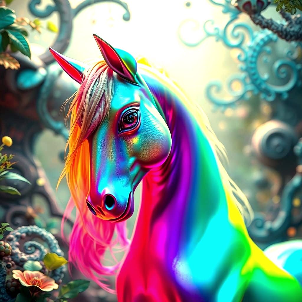 Vibrant Chameleon Pony in Unreal Engine 5 Style - AI Art