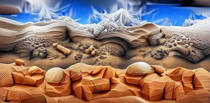 Amazingly detailed sandscape. Award-winning digital art. - AI Generated Artwork - NightCafe Creator
