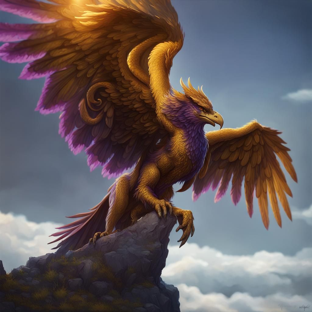 A golden griffin - AI Generated Artwork - NightCafe Creator