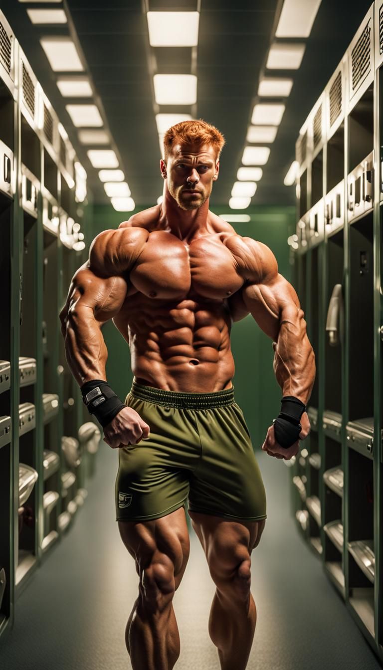 Ginger Bodybuilder in Locker Room 3 - AI Generated Artwork - NightCafe ...