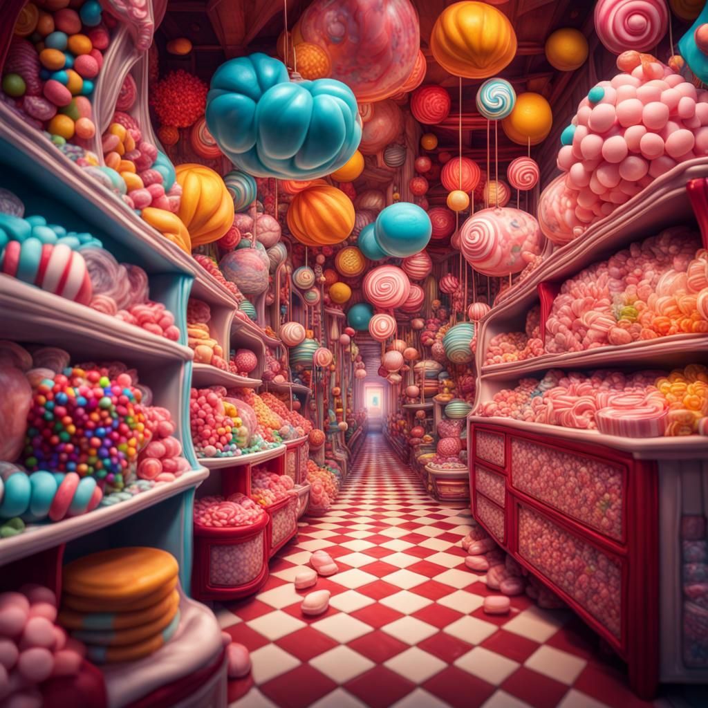 Candy shop - AI Generated Artwork - NightCafe Creator
