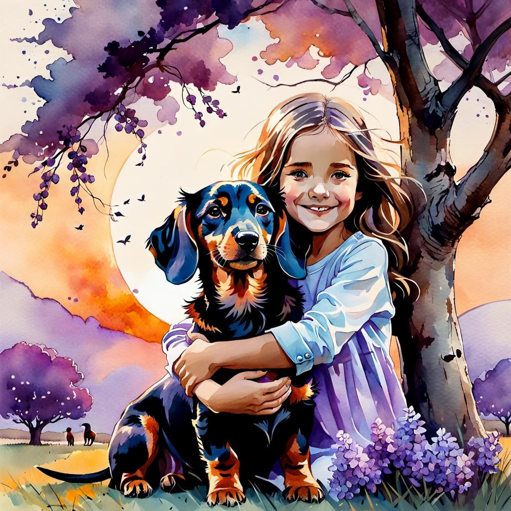 Mara and her little friend, Patrocle - AI Generated Artwork - NightCafe ...