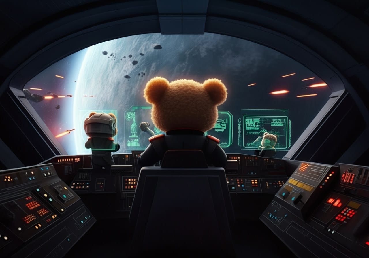 Captain Cuddles taking part in a reconaissance mission deep in Night ...