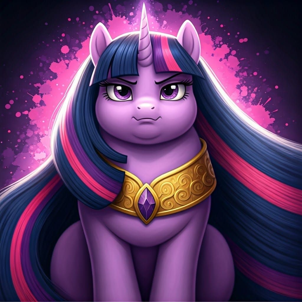 Indulged Unicorn in Lavish Attire with Pompous Exp... - AI Art