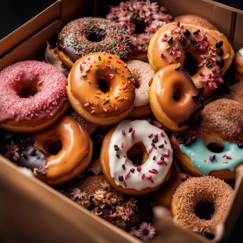Yummy Unique Donuts - AI Generated Artwork - NightCafe Creator