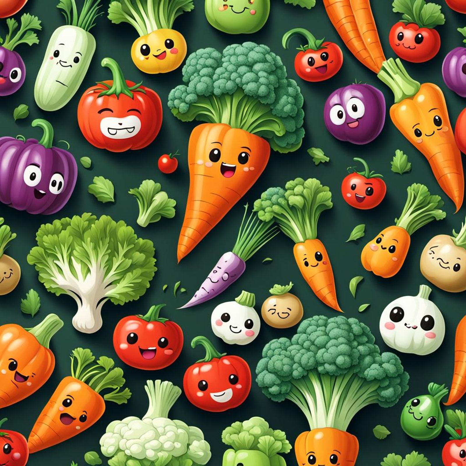 CUTE VEGGIES - AI Generated Artwork - NightCafe Creator