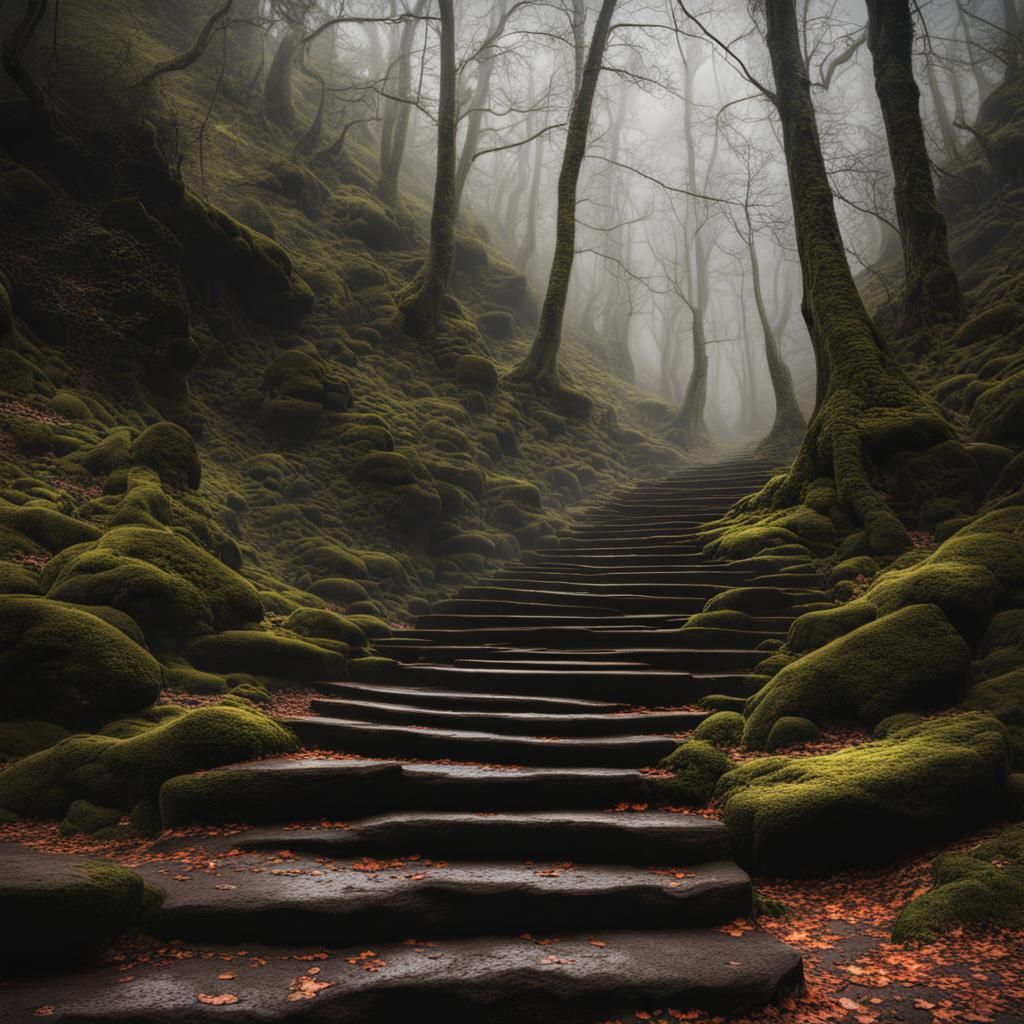 The Steps - AI Generated Artwork - NightCafe Creator