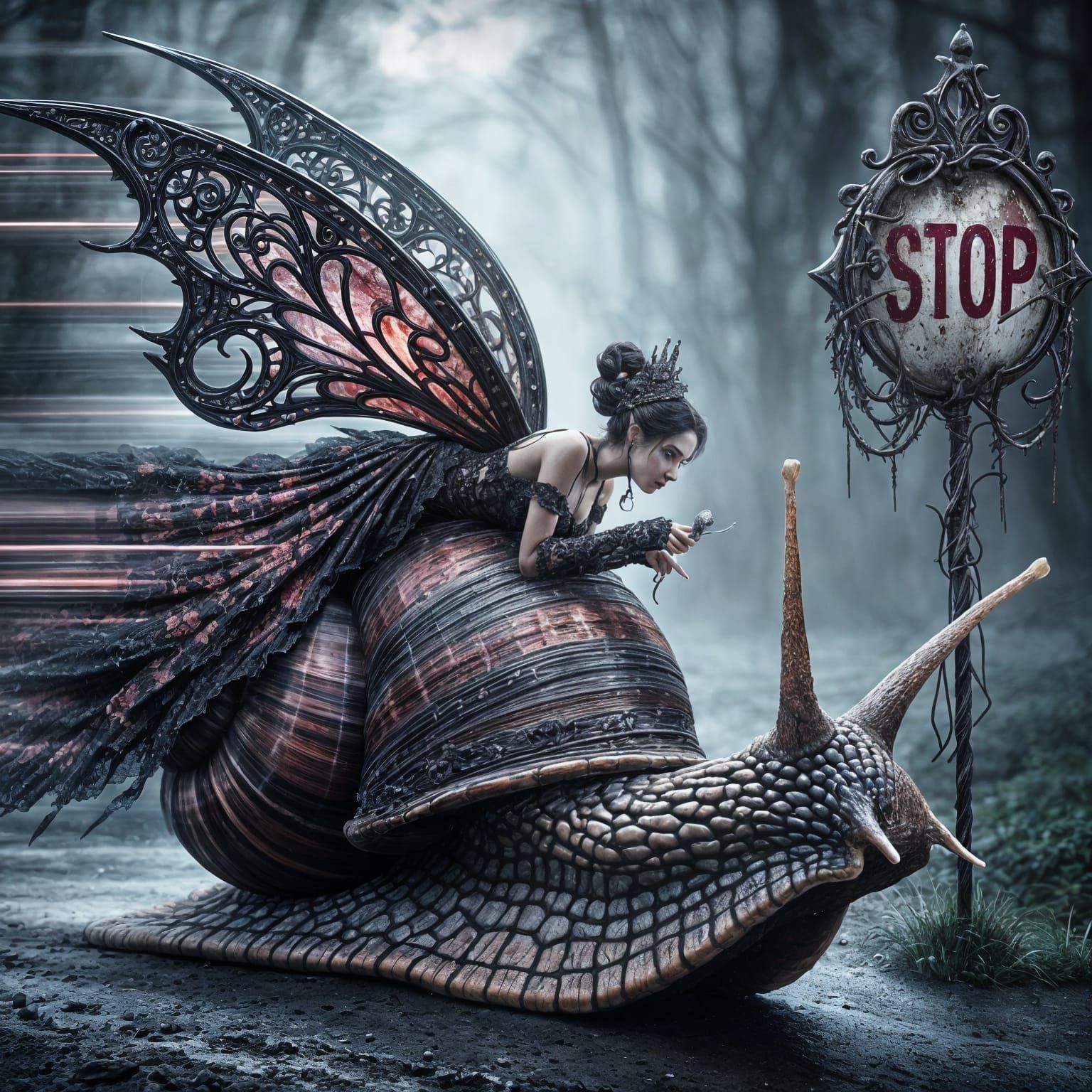 Stop The Fastest Snail Alive - Gothic Snail in Motion with M...