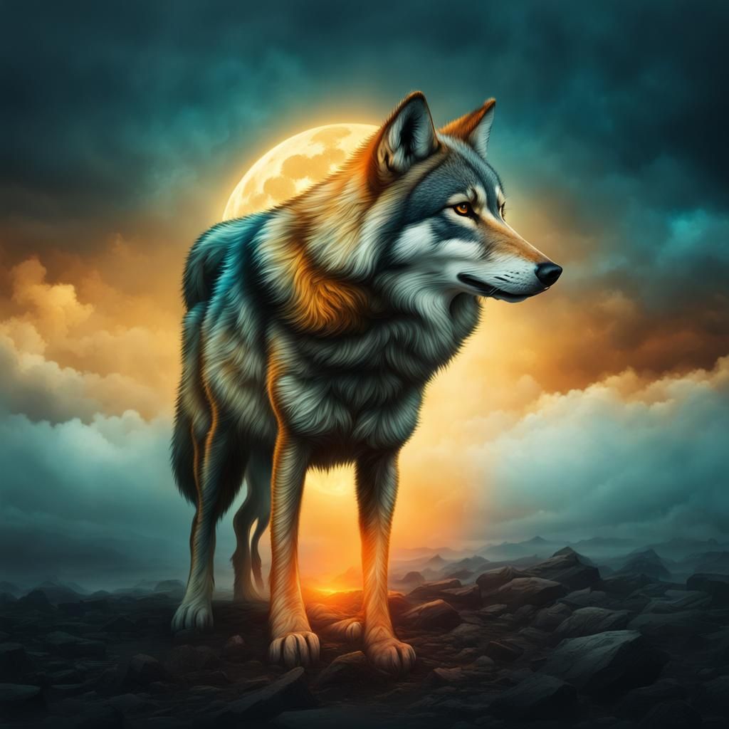 Wolf - AI Generated Artwork - NightCafe Creator