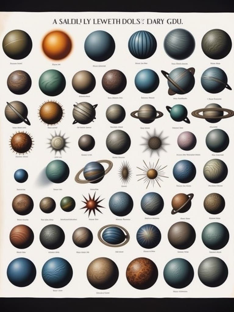 Retro Sci Fi Planets in Fantastical Worlds - AI Art