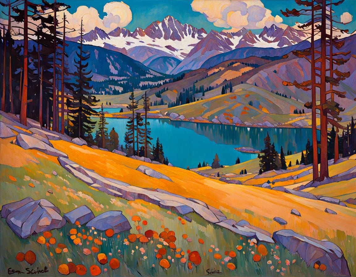 Nature, Egon Schiele, Erin Hanson - Dreamlike Nature Scene i...