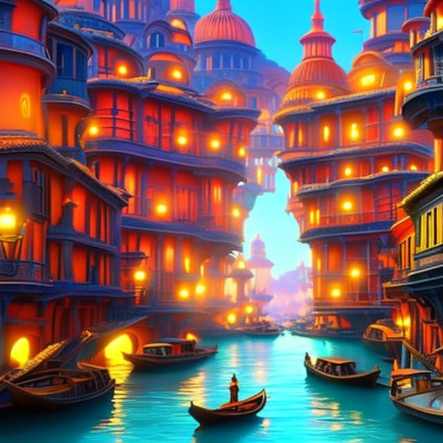 Venice re-imagined - AI Generated Artwork - NightCafe Creator