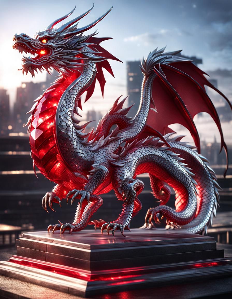 Ruby Dragon - AI Generated Artwork - NightCafe Creator