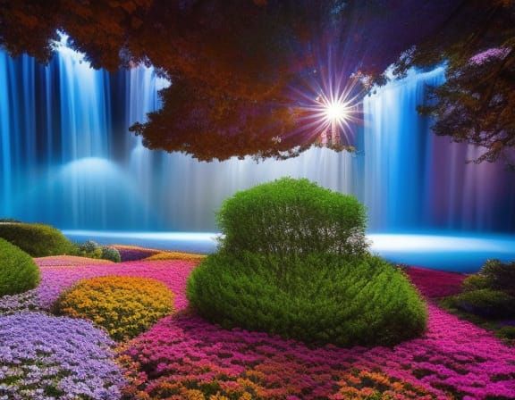 lavish: timeless: scenic: indigo: nature: glowing: sparkling - AI ...