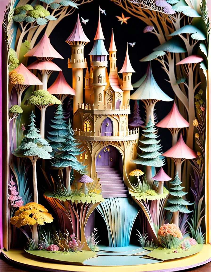 Princess Castle Pop up Book 🏯🏰 📚 - AI Generated Artwork - NightCafe Creator