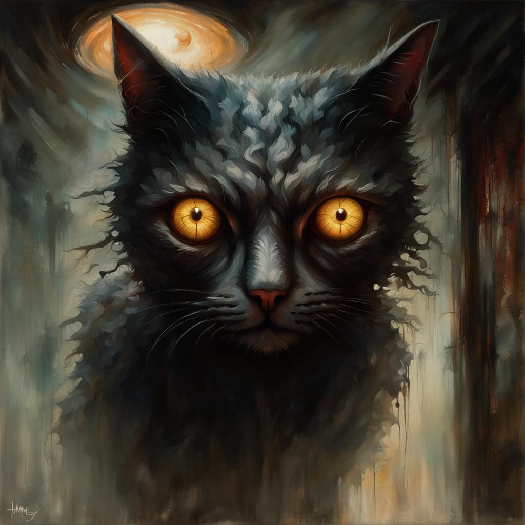 Nightmare Cat 3 - AI Generated Artwork - NightCafe Creator