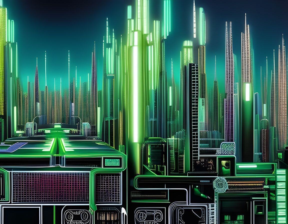 Motherboard City - AI Generated Artwork - NightCafe Creator