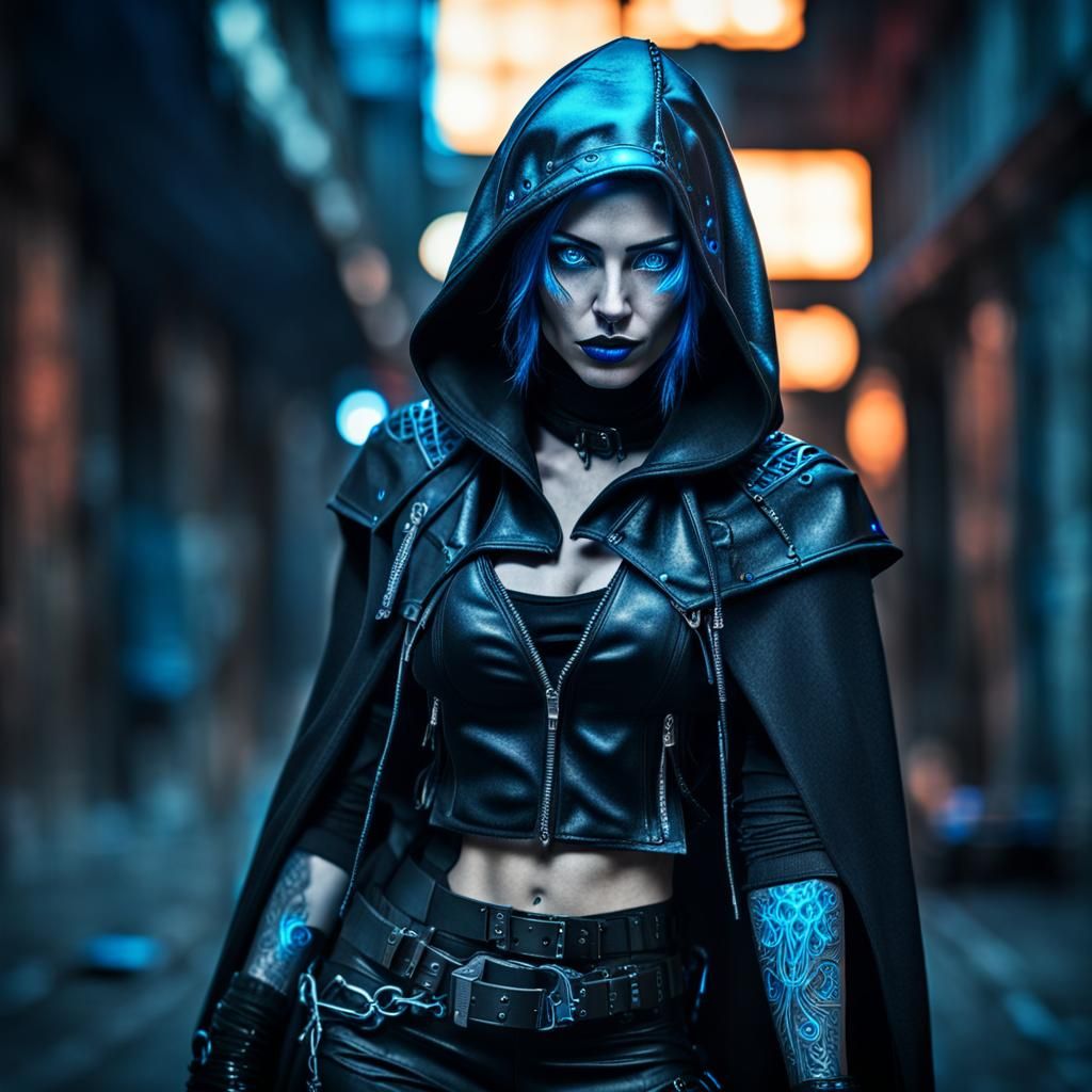 Cyberpunk Vampire 2 - AI Generated Artwork - NightCafe Creator