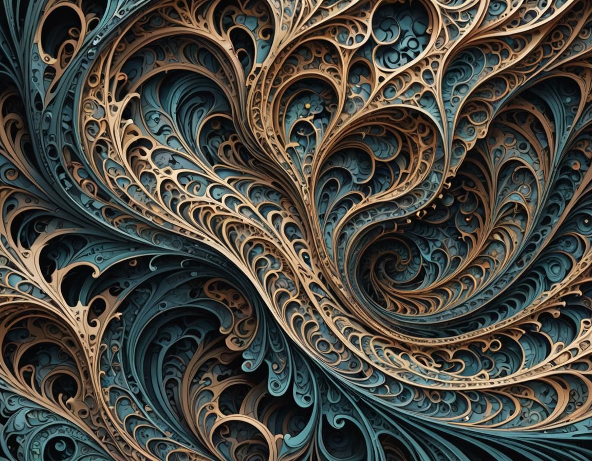 Today is the greatest I've ever known, abstract vector fractal, wave ...