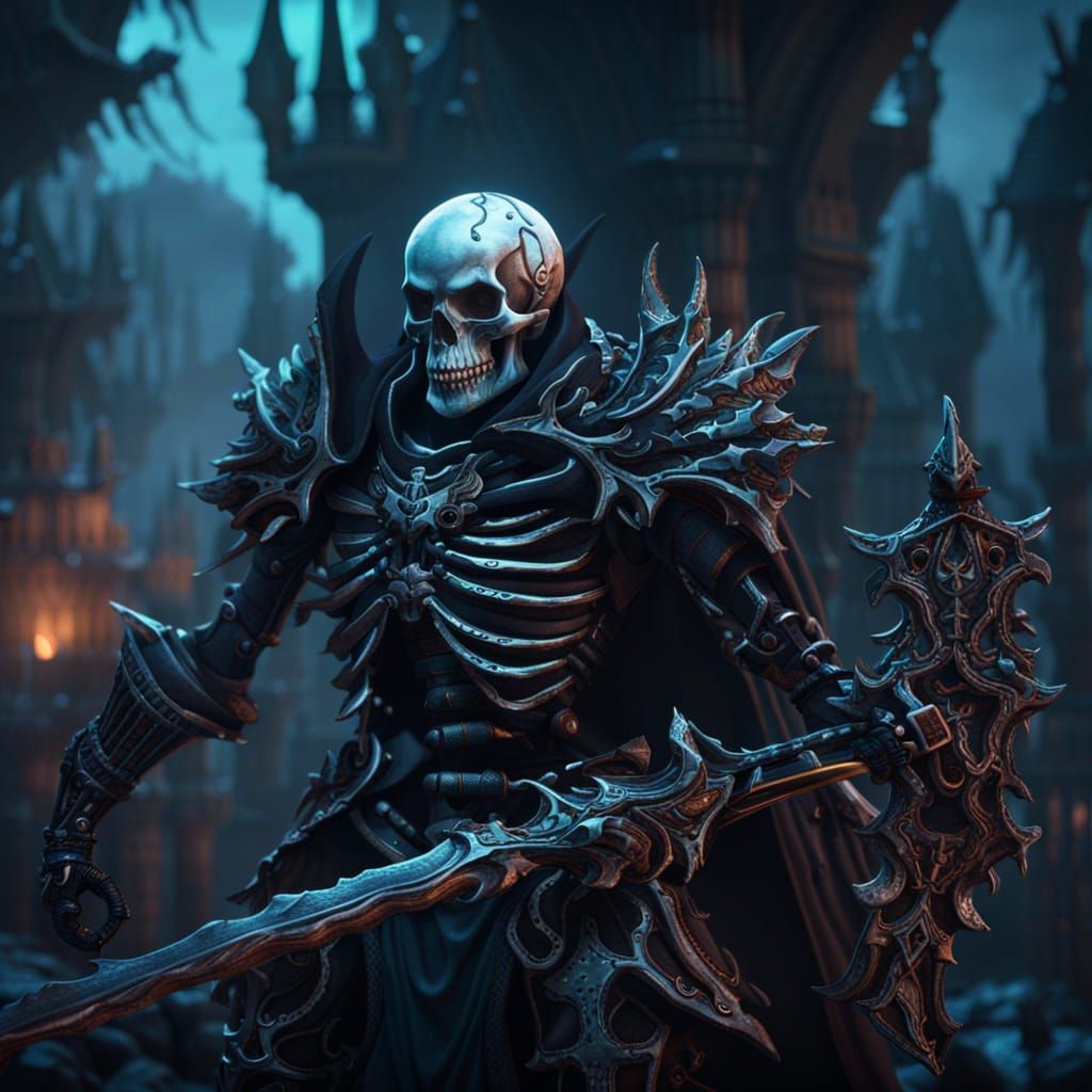 skeleton death knight - AI Generated Artwork - NightCafe Creator