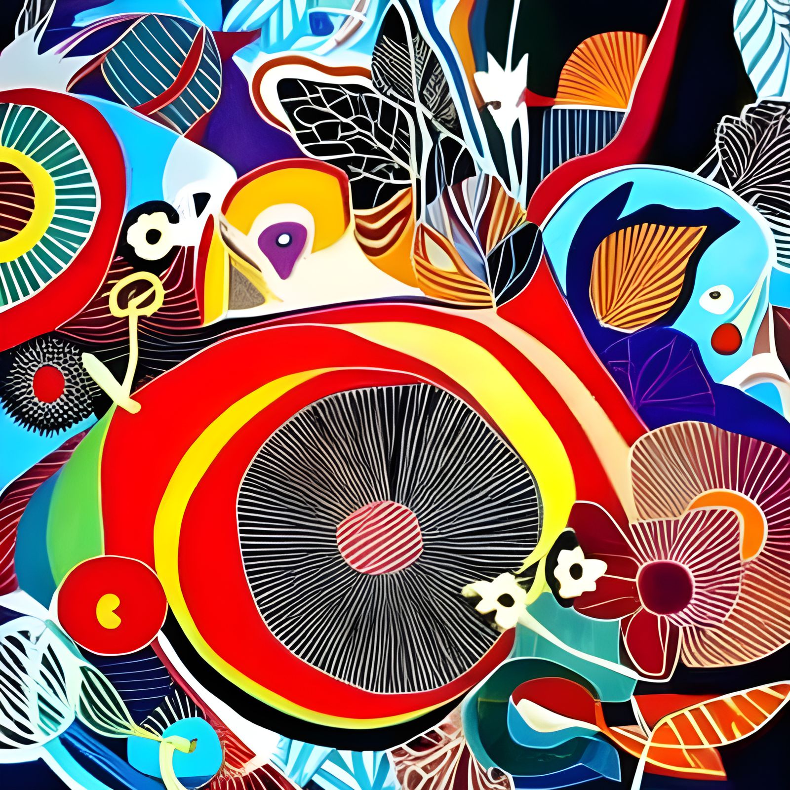 create a random abstract complex collage using abstract art magazine ...