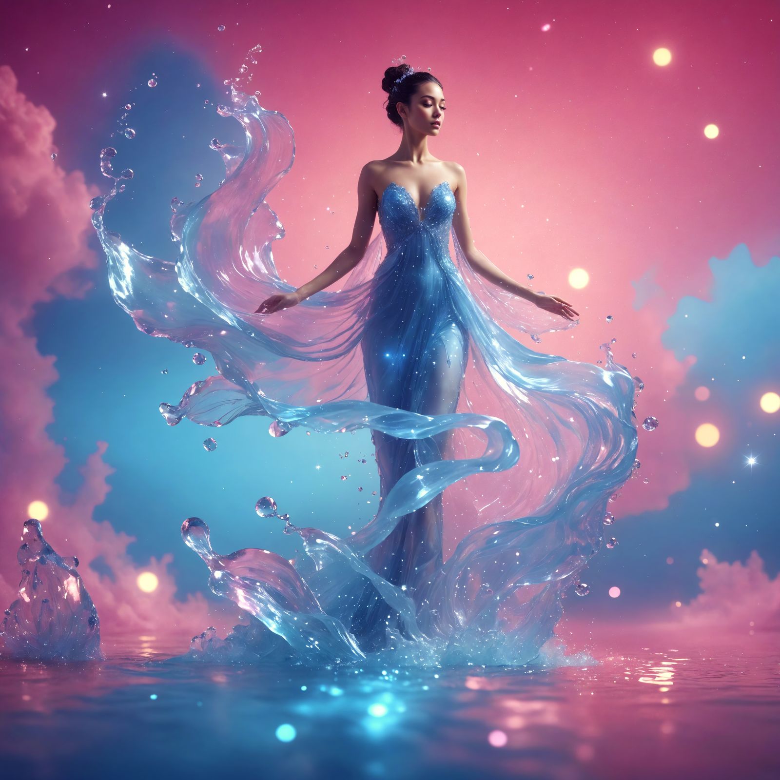 Dreamy Angel of Fluidity - AI Generated Artwork - NightCafe Creator