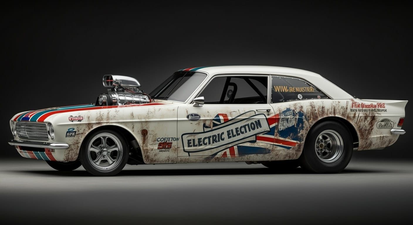 Vintage Racing Machine with WW2 British Industry A... - AI Art