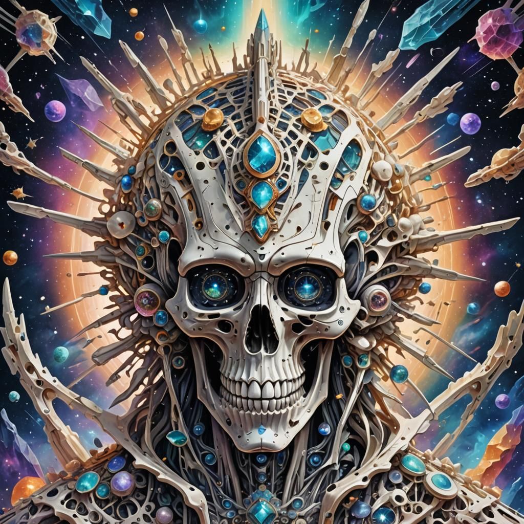 Cosmic Skull - AI Generated Artwork - NightCafe Creator