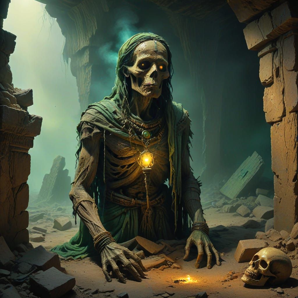 A terrifying cursed mummy - A terrifying cursed mummy