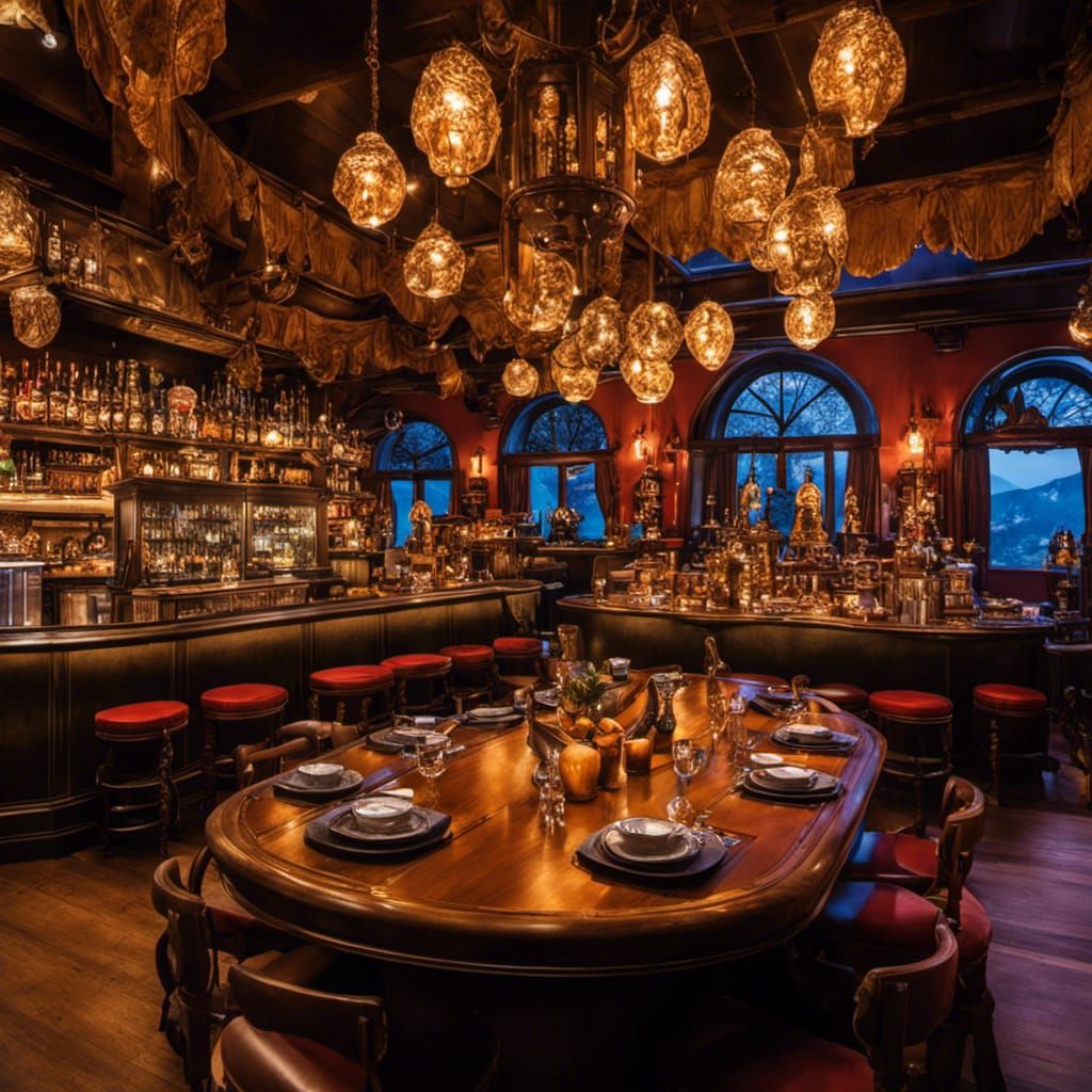 Fancy restaurant and pub - AI Generated Artwork - NightCafe Creator