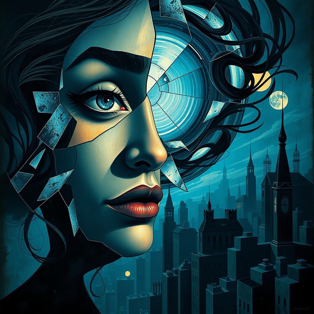 Wind Shadows Clock Pablo Picasso Tim Burton split-complementary colors ...