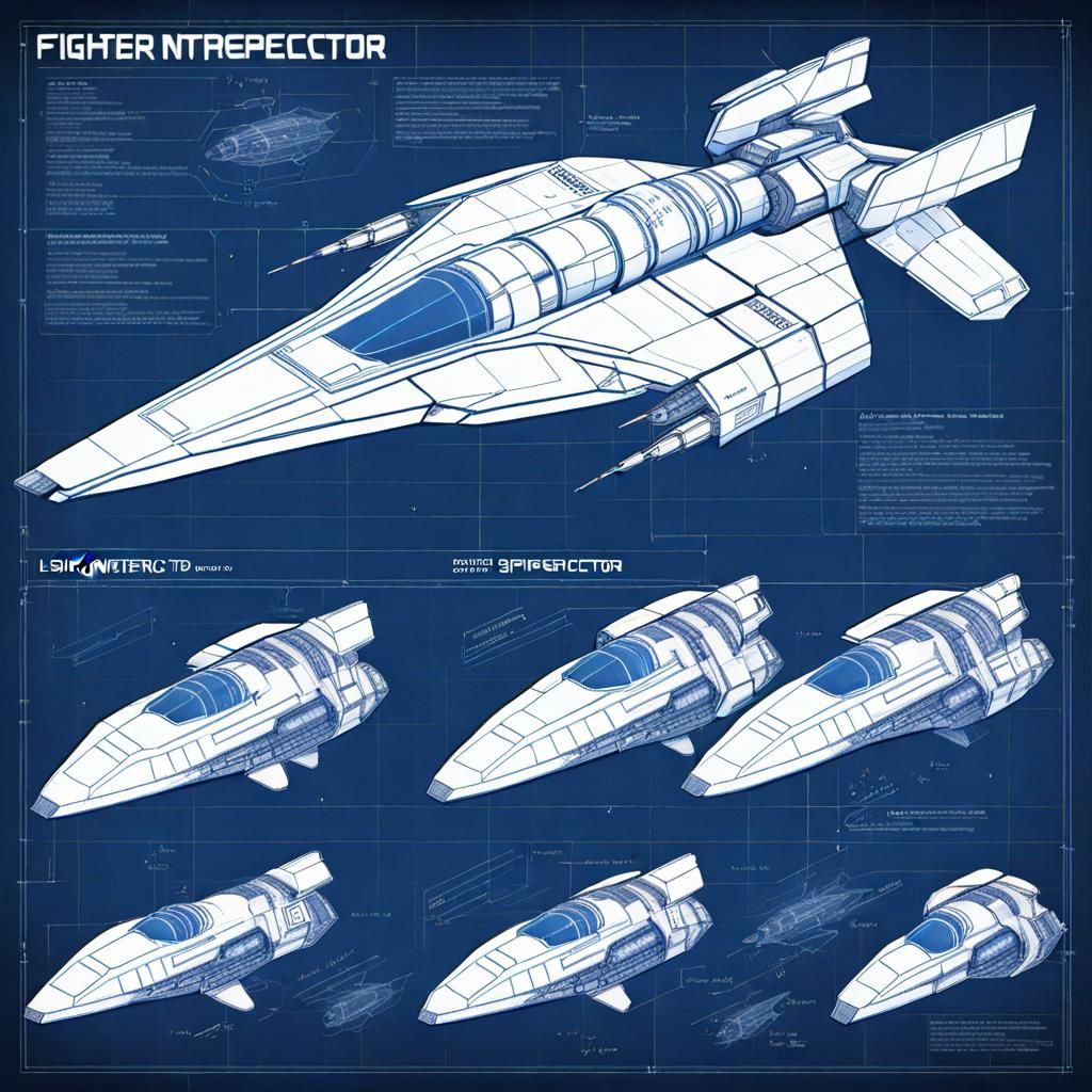 An Interceptor Blueprint - AI Generated Artwork - NightCafe Creator