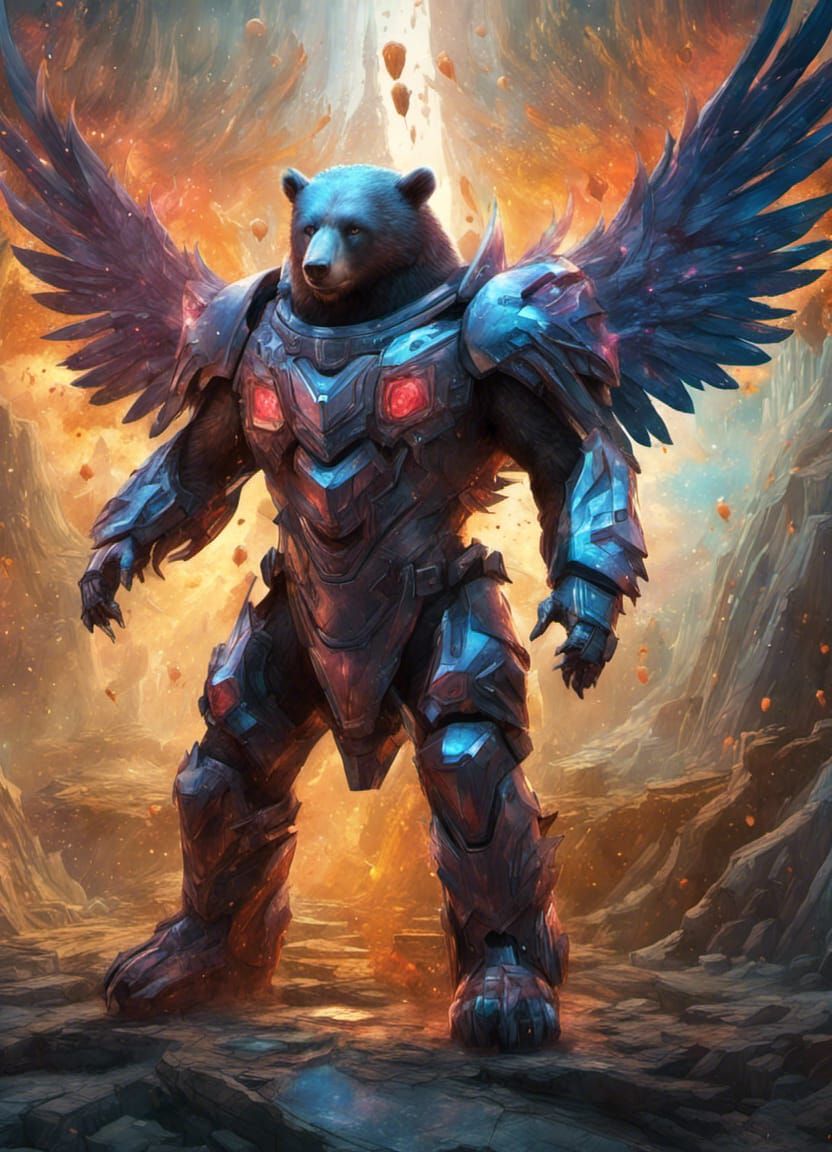 Archangel Bear, Ultra-high definition render by Peter Gric, wearing ...