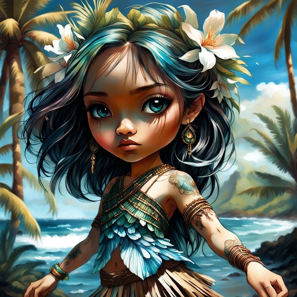 Hawaiian Dancer - AI Generated Artwork - NightCafe Creator