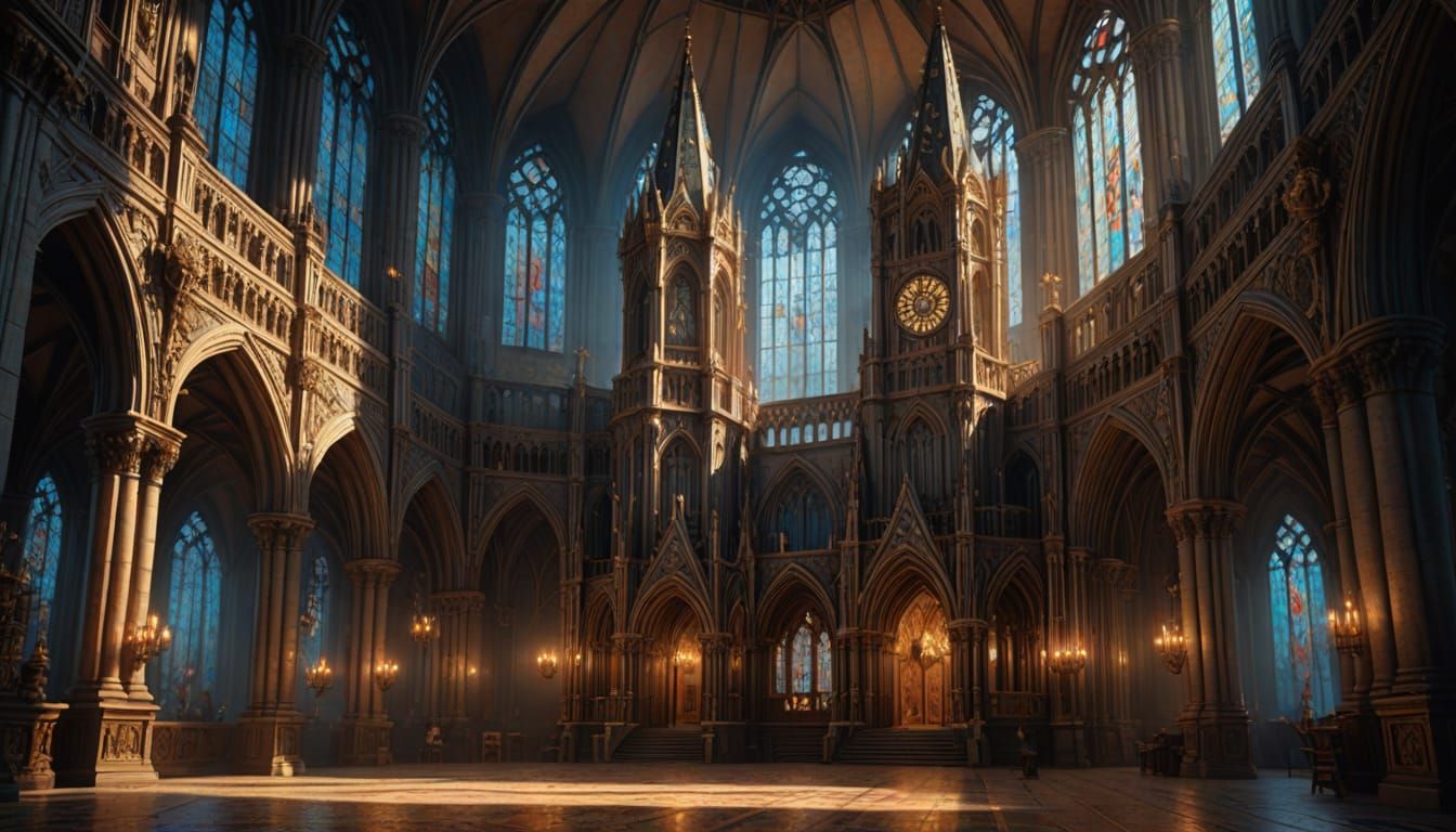 Safety Dance - Medieval Jester Dances in a Grand Gothic Cath...