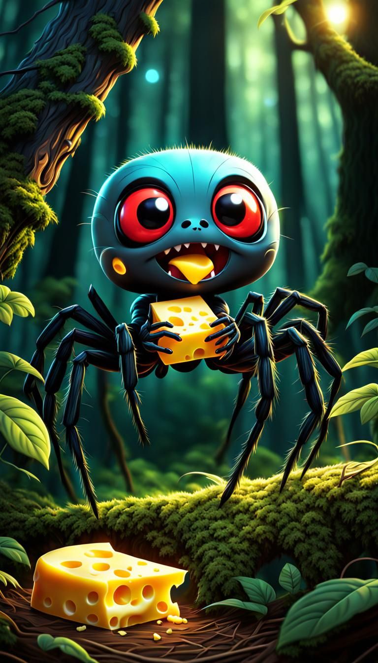 Cheese Spider - AI Generated Artwork - NightCafe Creator
